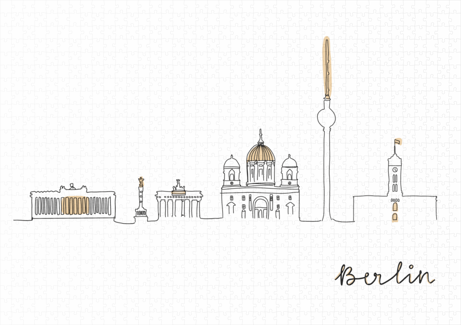 raxxa Premium-Puzzle: Skyline Berlin - raxxa