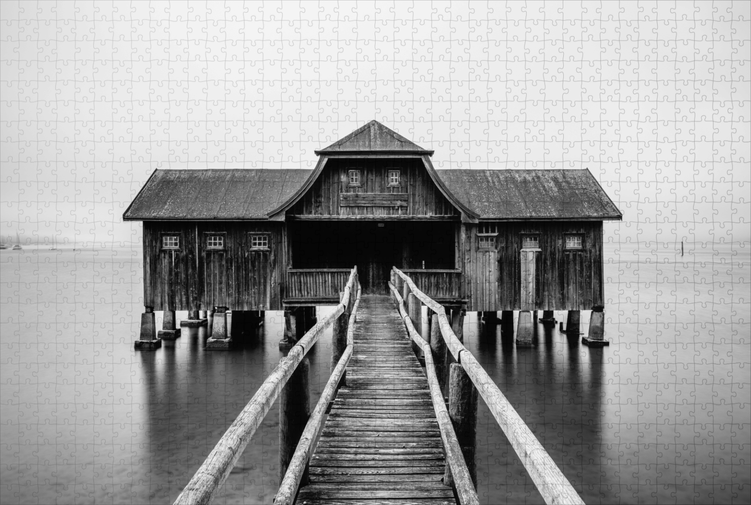 raxxa Premium-Puzzle: Das Bootshaus SW Edition - raxxa