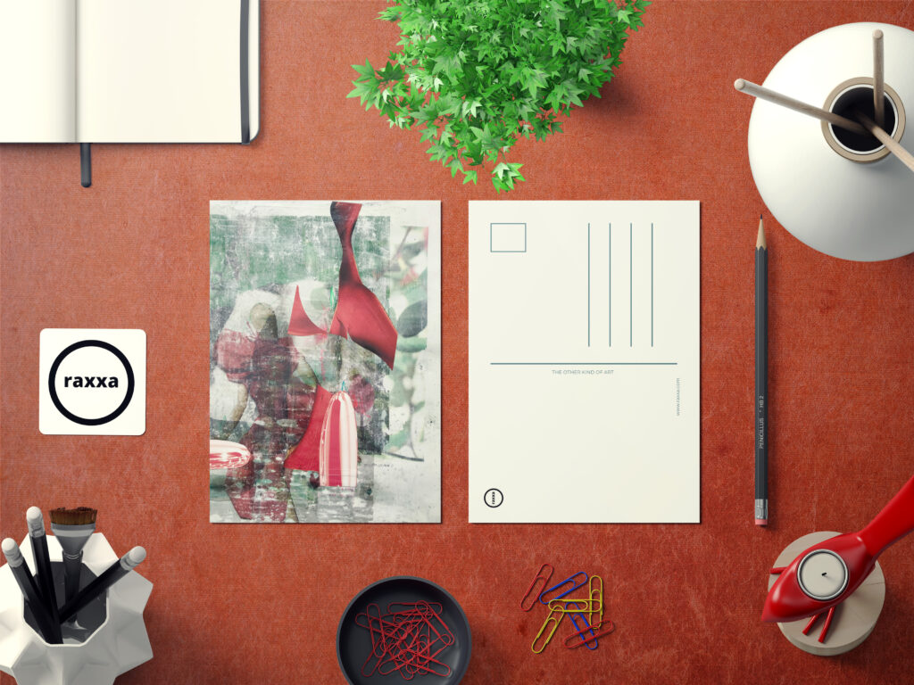 raxxa Postkarte: Rot-Grün-Kontrast - raxxa