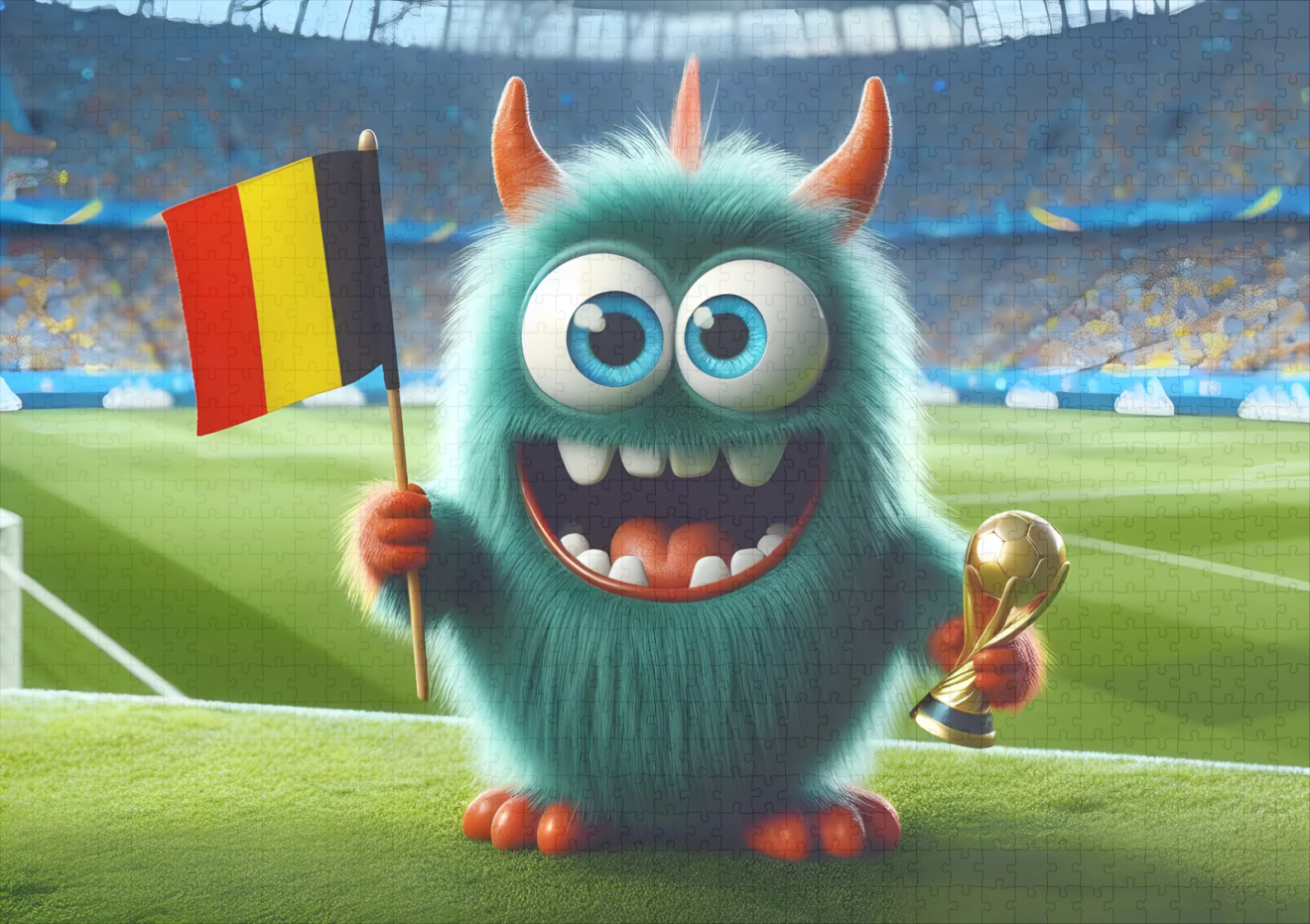 raxxa Premium-Puzzle: Das Belgische Whimsical Monster der Fußball-EM ...